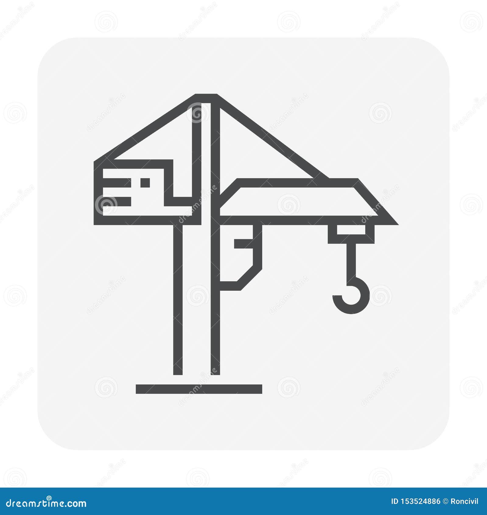 Crane icon black stock vector. Illustration of building - 153524886