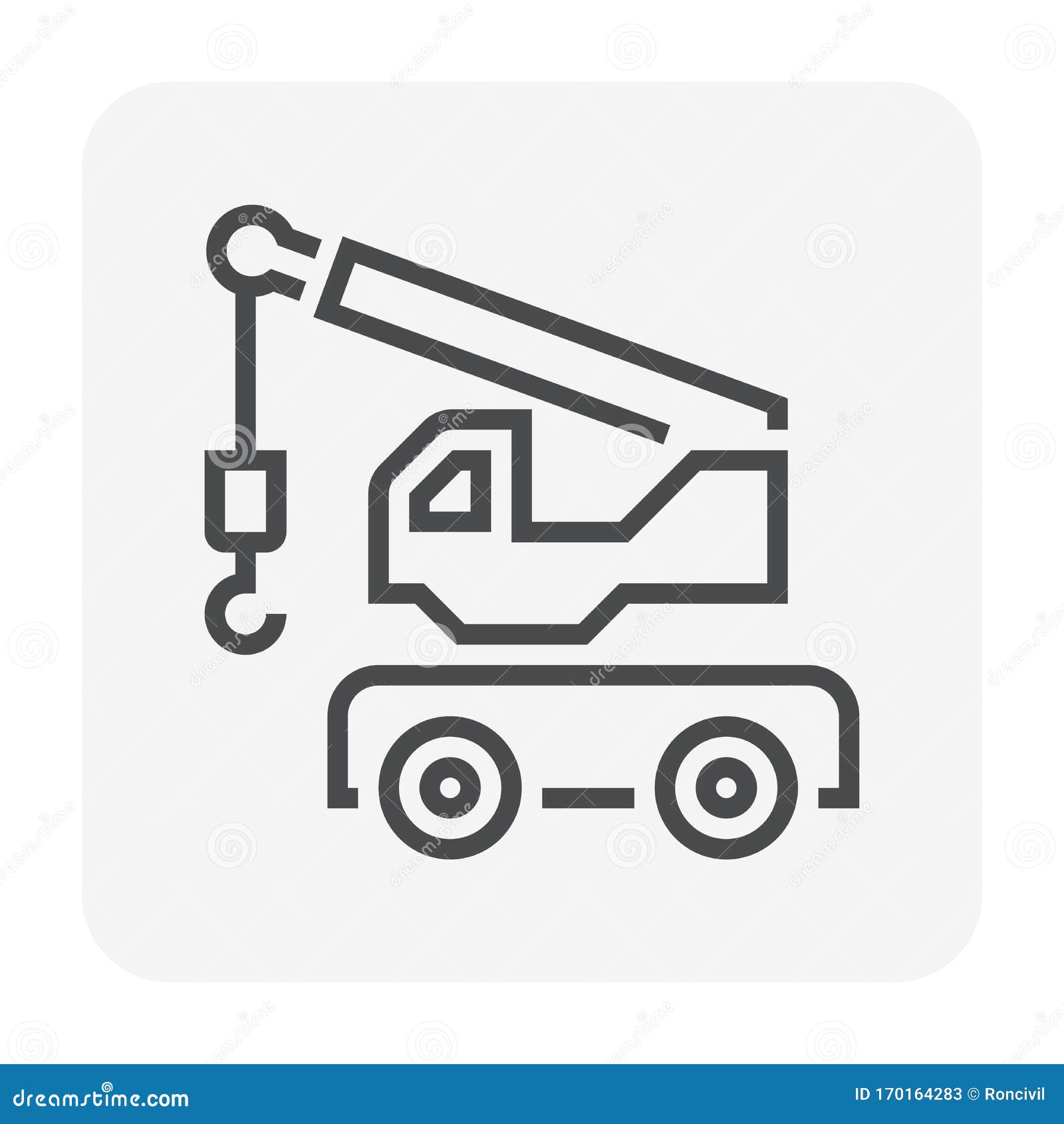 Crane icon black stock vector. Illustration of industry - 170164283