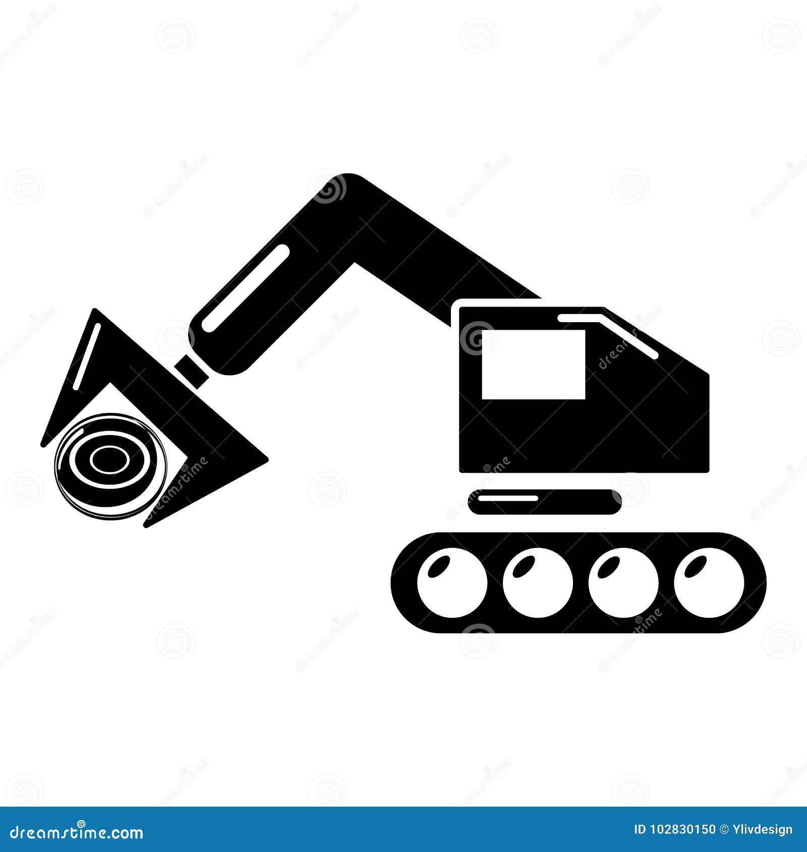 Crane icon, simple style stock vector. Illustration of equipment ...