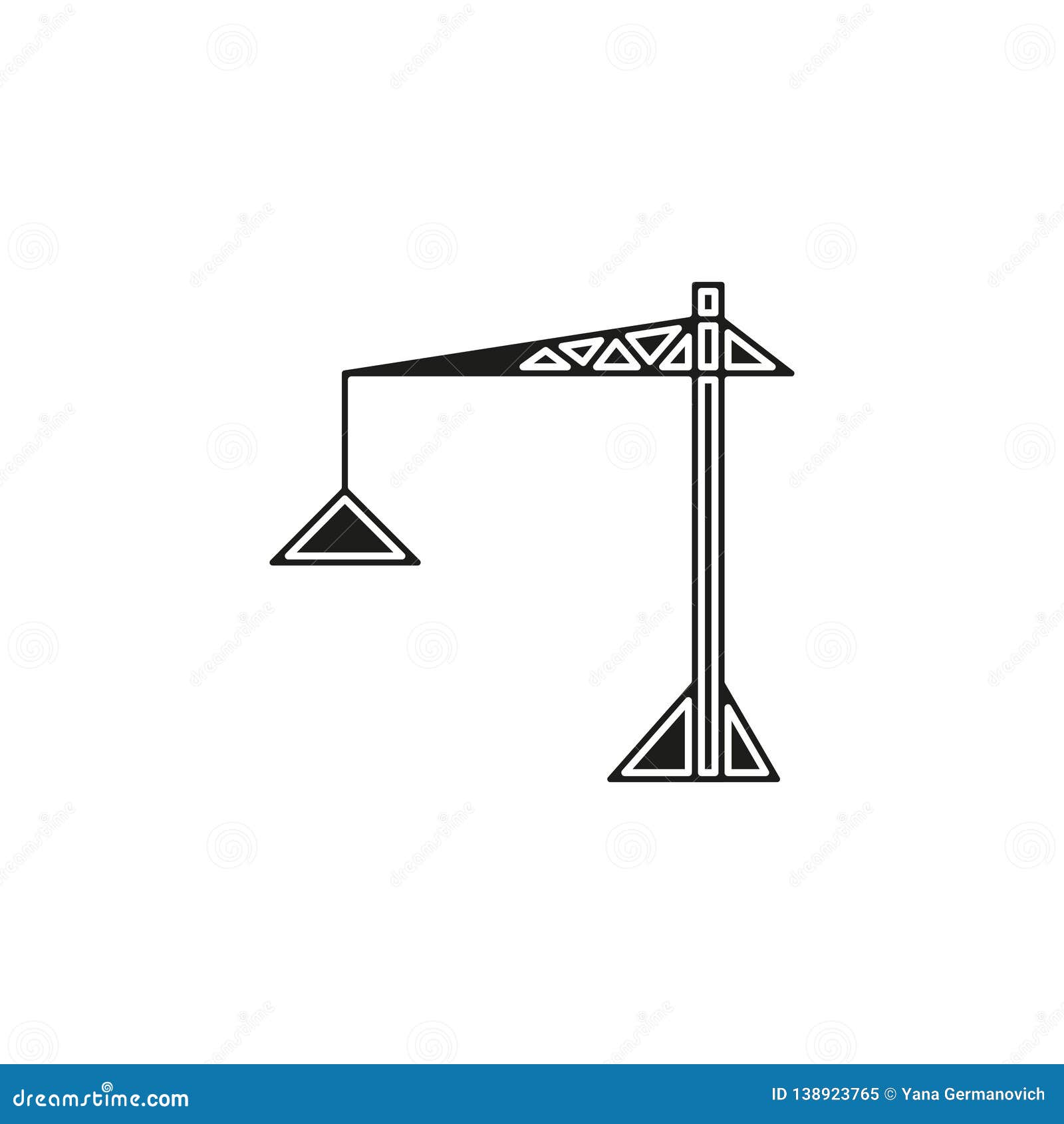 Crane Icon - Vector Construction Crane, Building Construction Symbol ...