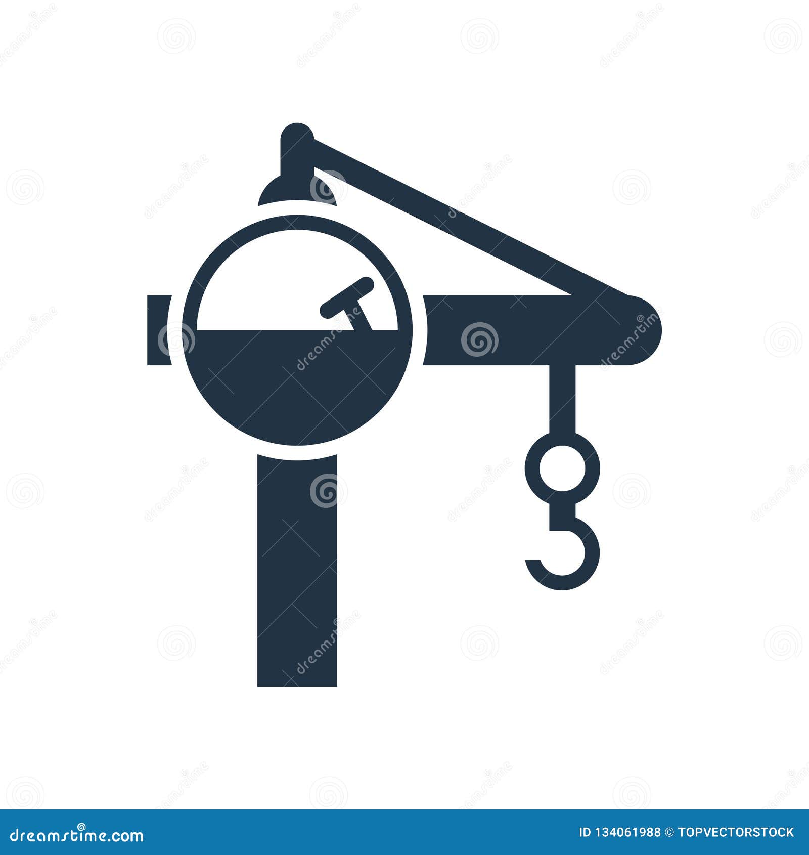 Crane Icon Vector Isolated on White Background, Crane Sign Stock Vector ...