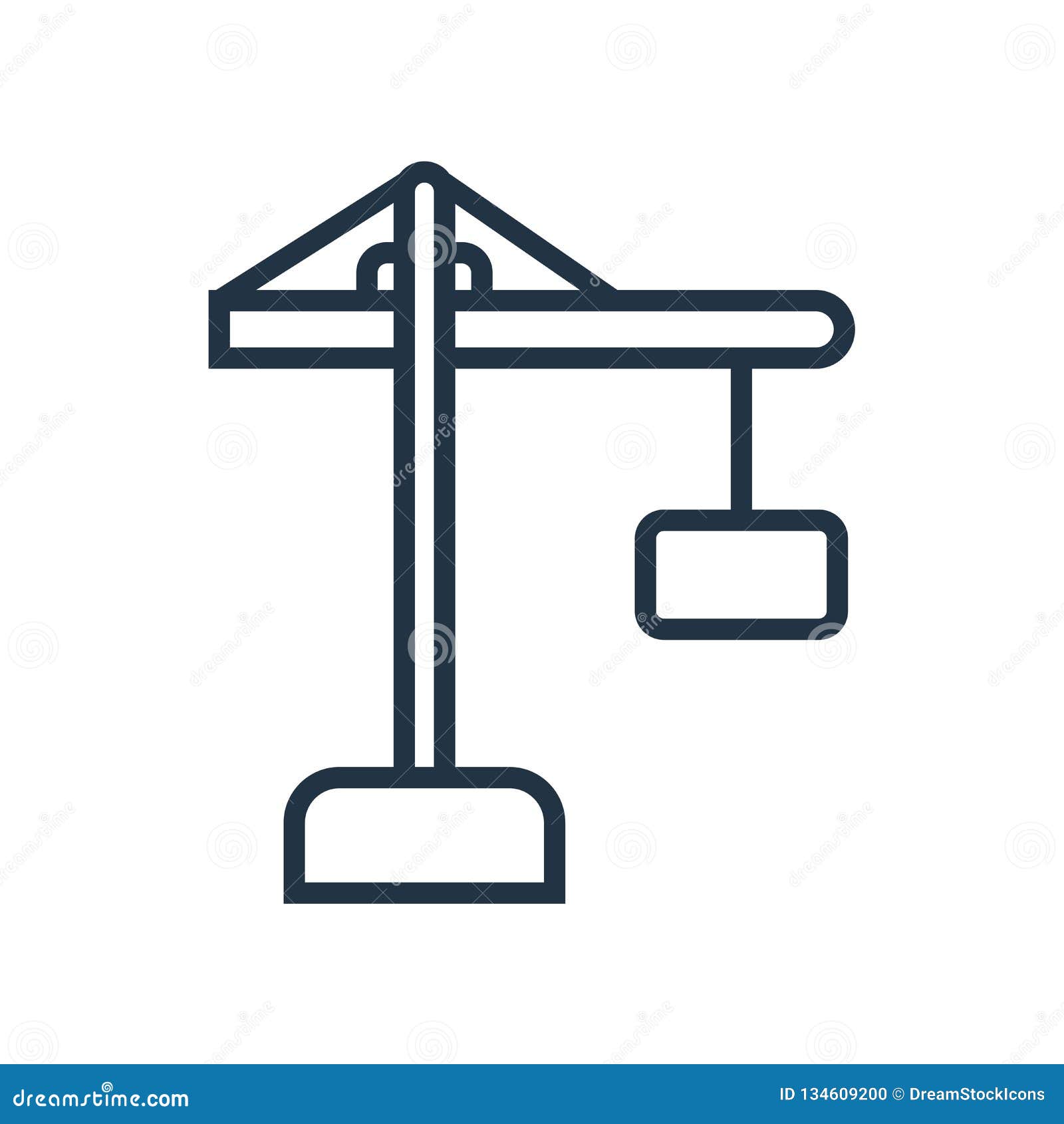 Crane Icon Vector Isolated on White Background, Crane Sign Stock Vector ...