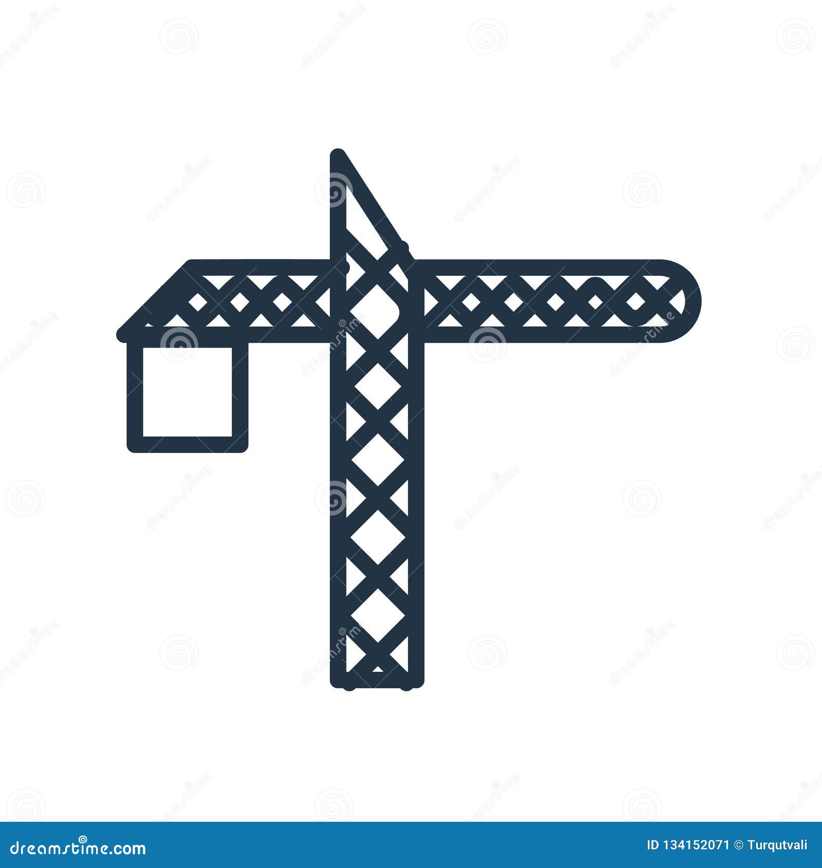 Crane Icon Vector Isolated on White Background, Crane Sign Stock Vector ...