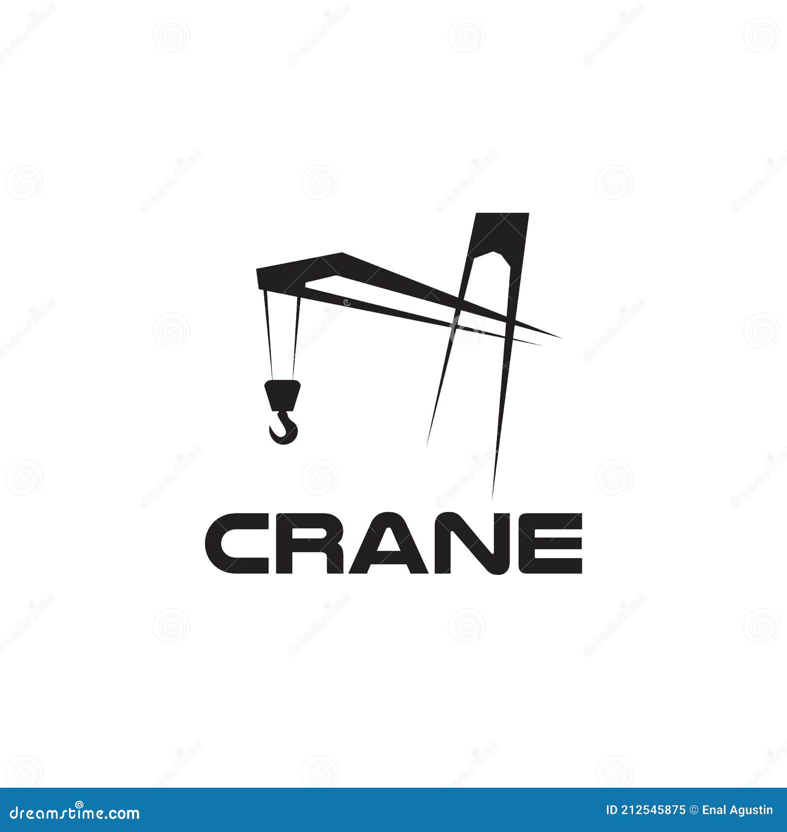 Crane Industry Logo Design Template Stock Vector - Illustration of ...