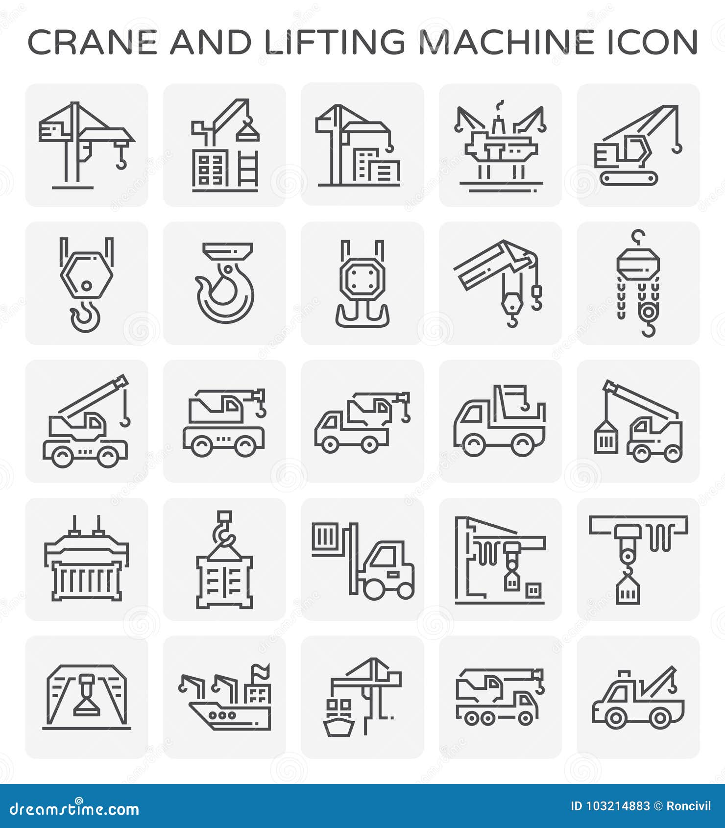 Crane lift icon stock vector. Illustration of mobile - 103214883