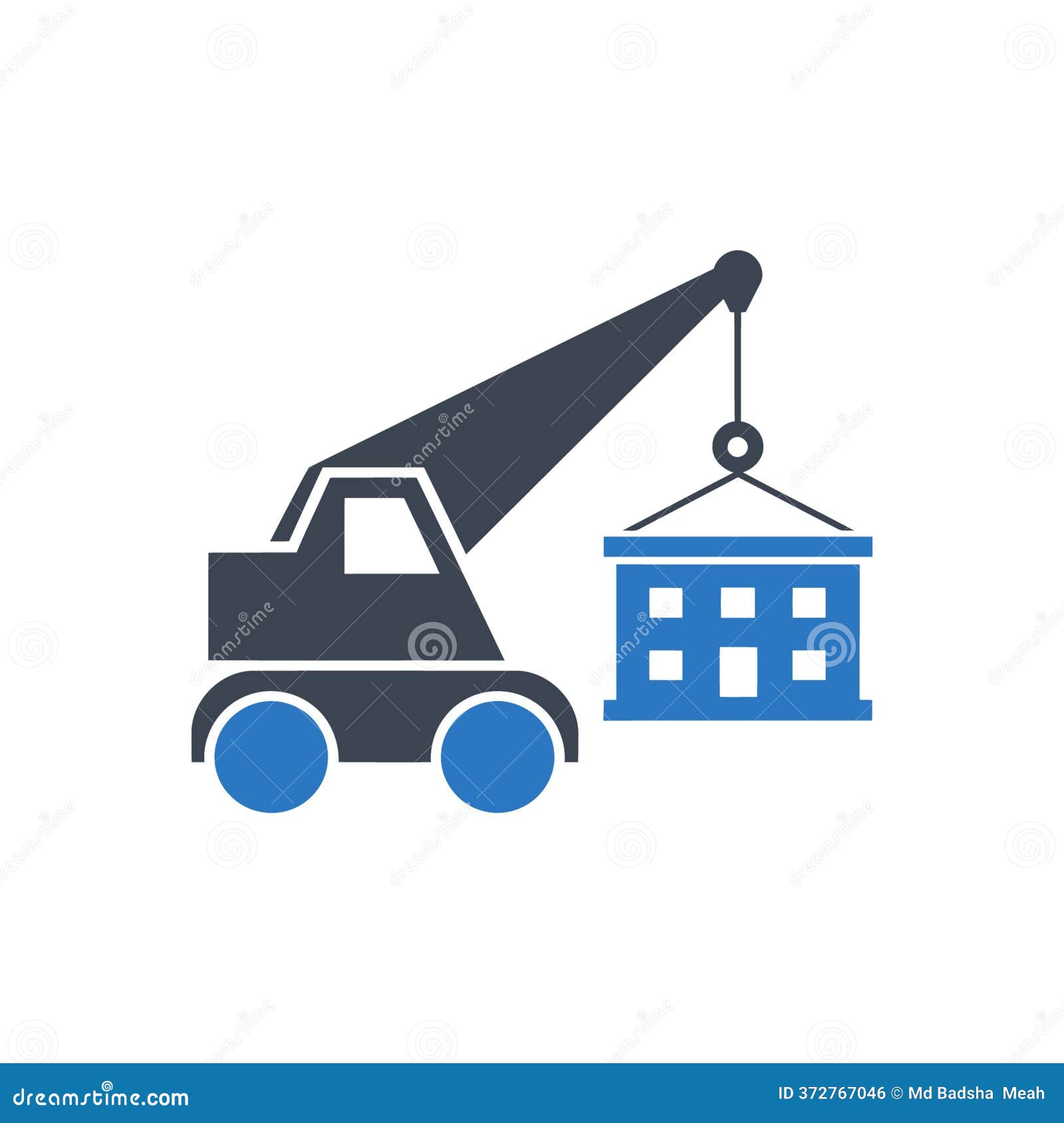 A Crane Is Lifting A Container From A Ship Stock Photography ...