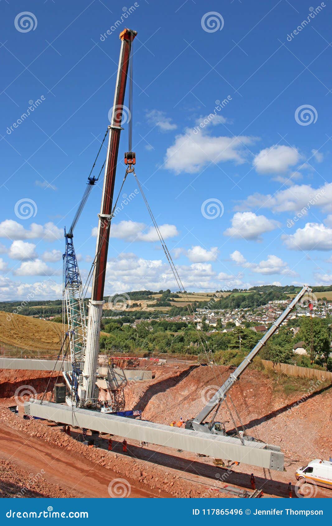 Crane on a Construction Site Stock Photo - Image of beam, spar: 117865496