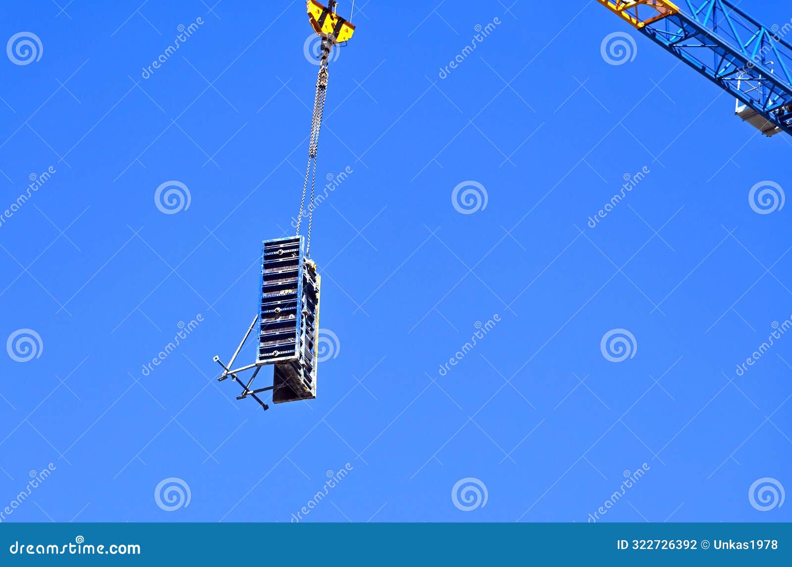 Crane lifting formwork stock photo. Image of formwork - 322726392