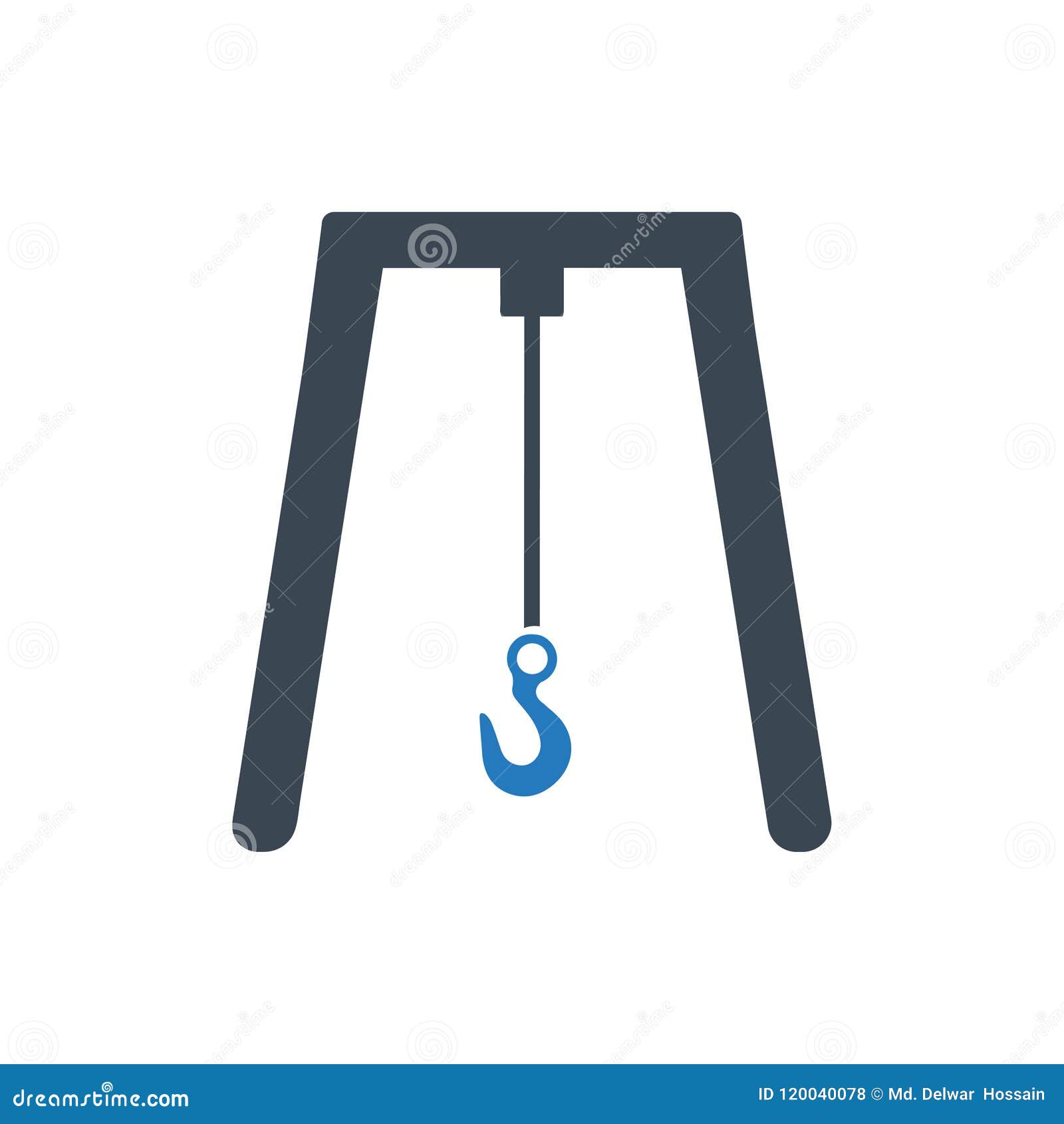 Crane, Lifting Icon stock vector. Illustration of icon - 120040078