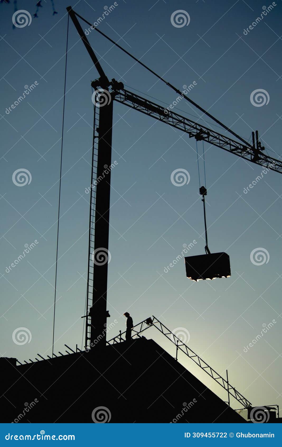 A Crane is Lifting a Large Object Stock Photo - Image of lifting ...