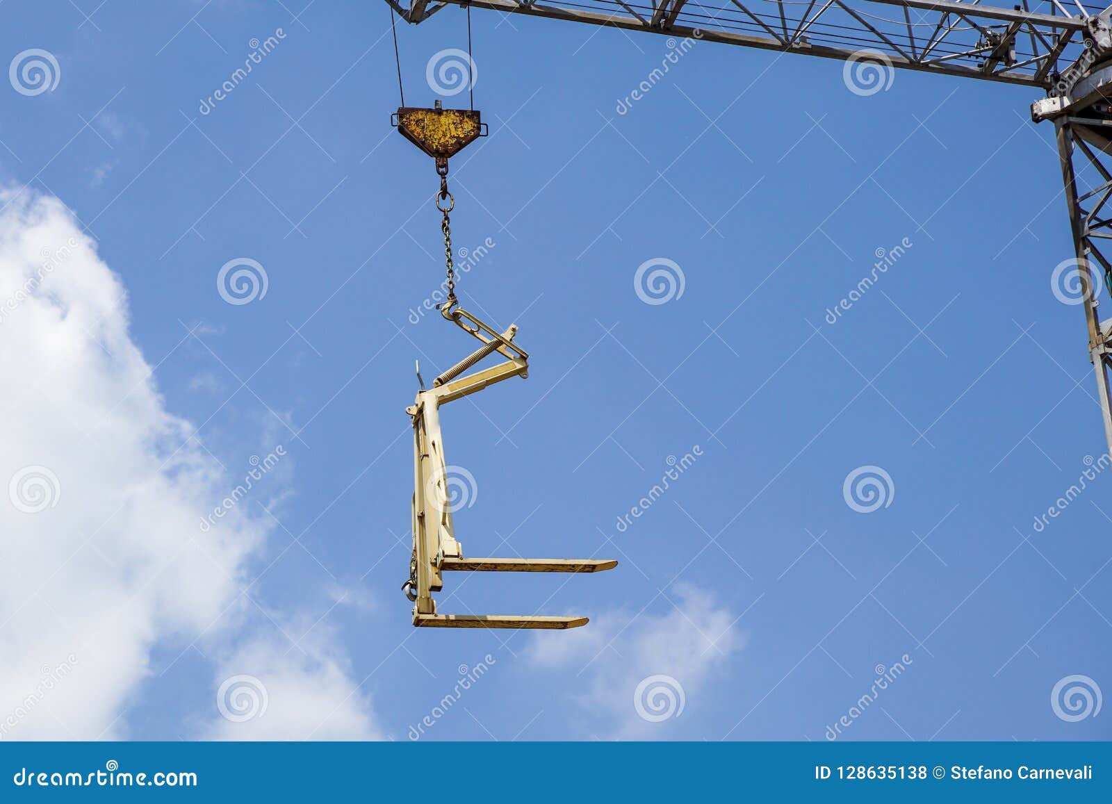 Crane Lifting Pallet Isolated Stock Photos - Free & Royalty-Free Stock ...