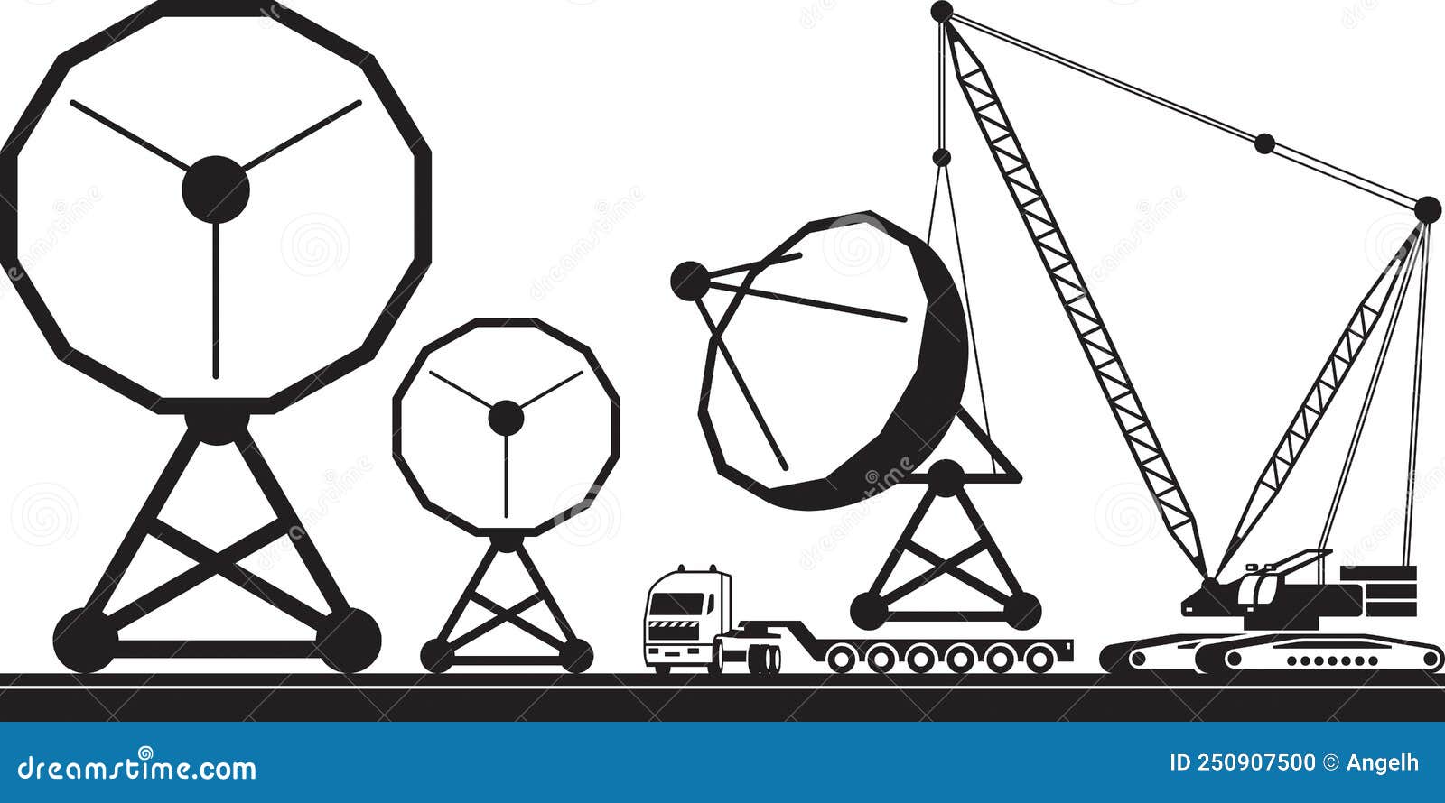 Crane Is Lifting A Precast Concrete Wall Panel. Building And ...