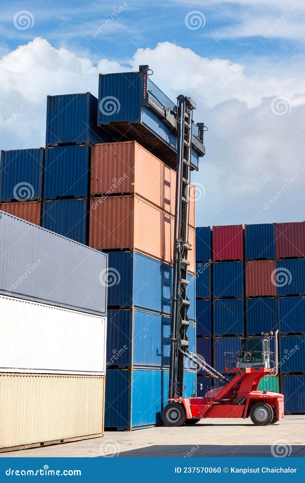 Crane Lifting Up Container in Railroad Yard. Crane Lifting Up Container ...