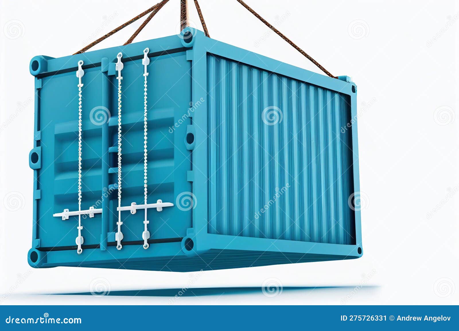 Crane Lifts With Cargo Container Industrial Crane Hook And