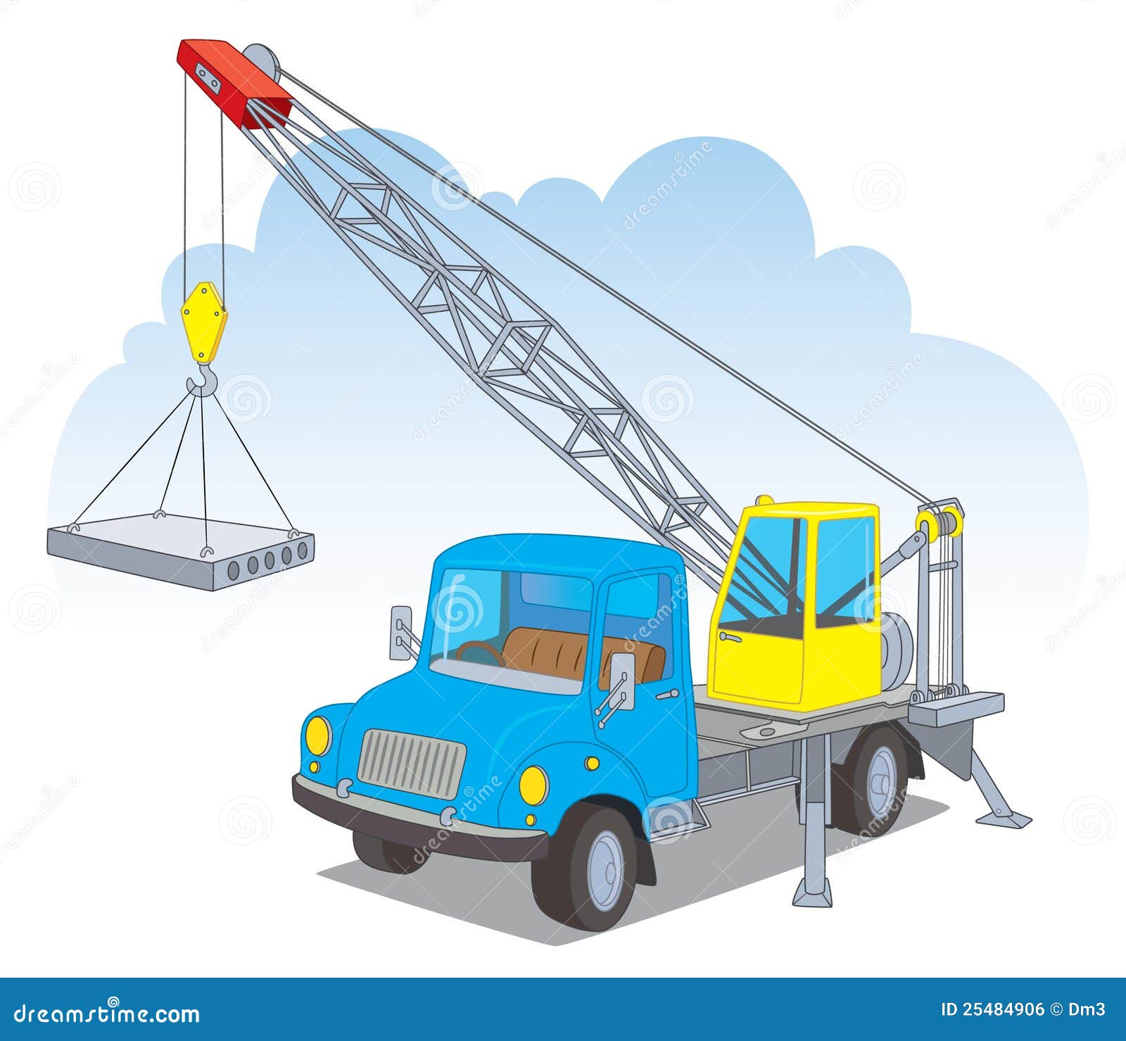 A crane with a load stock vector. Illustration of motor - 25484906