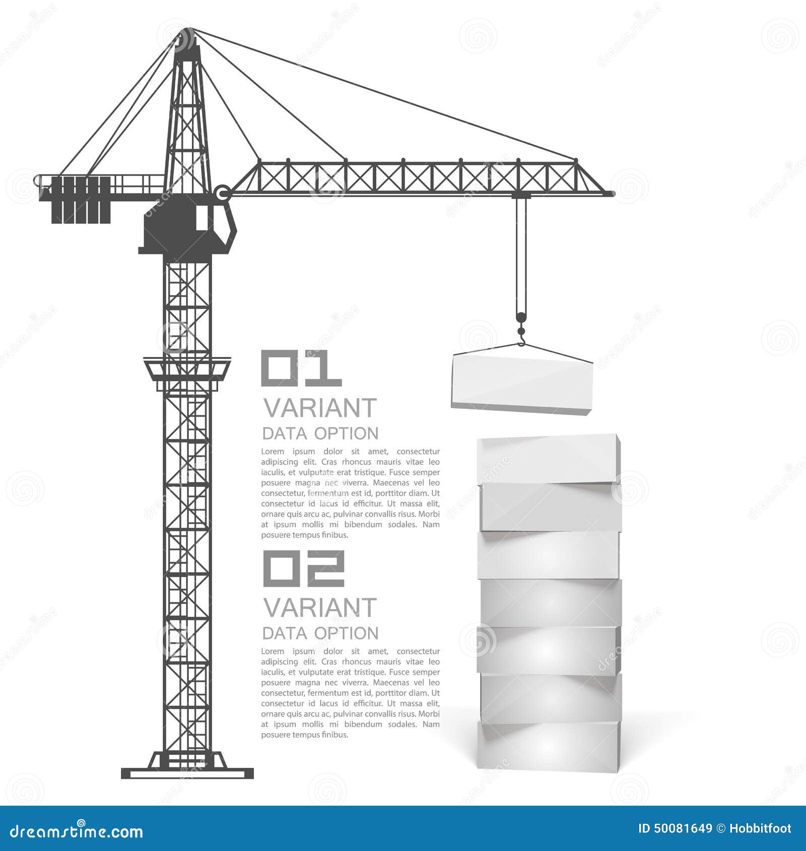 Crane Loading Boxes Vector Illustration | CartoonDealer.com #50081500