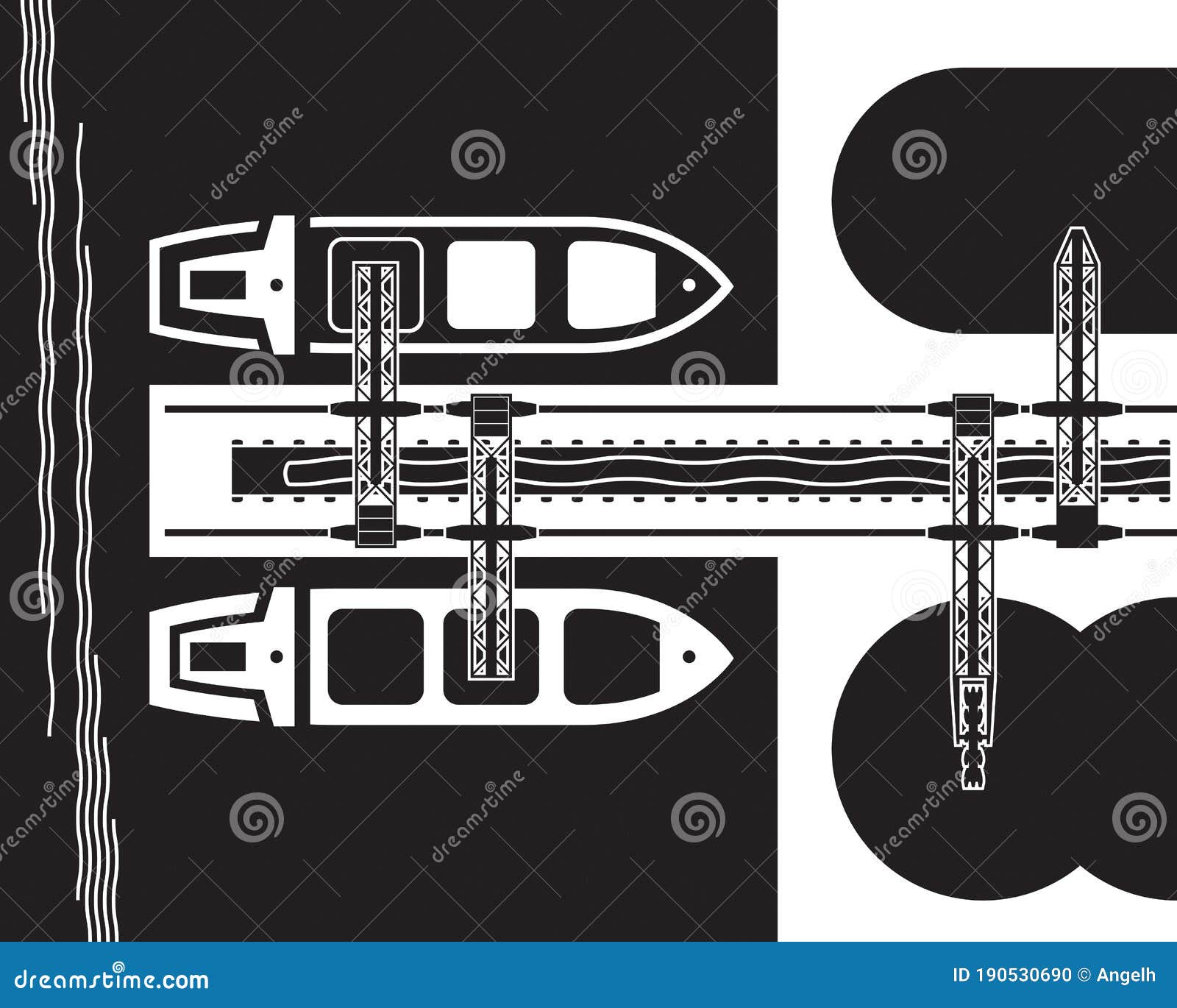 Crane Loading Boxes Vector Illustration | CartoonDealer.com #50081500