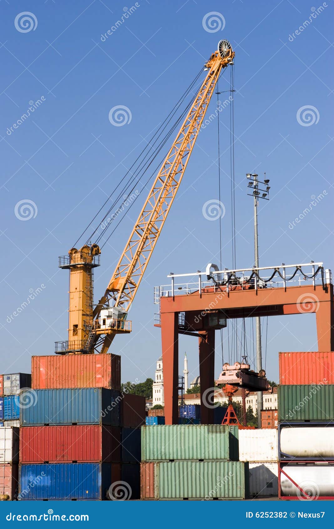 Crane Loading Ship stock photo. Image of trade, vessel - 6252382