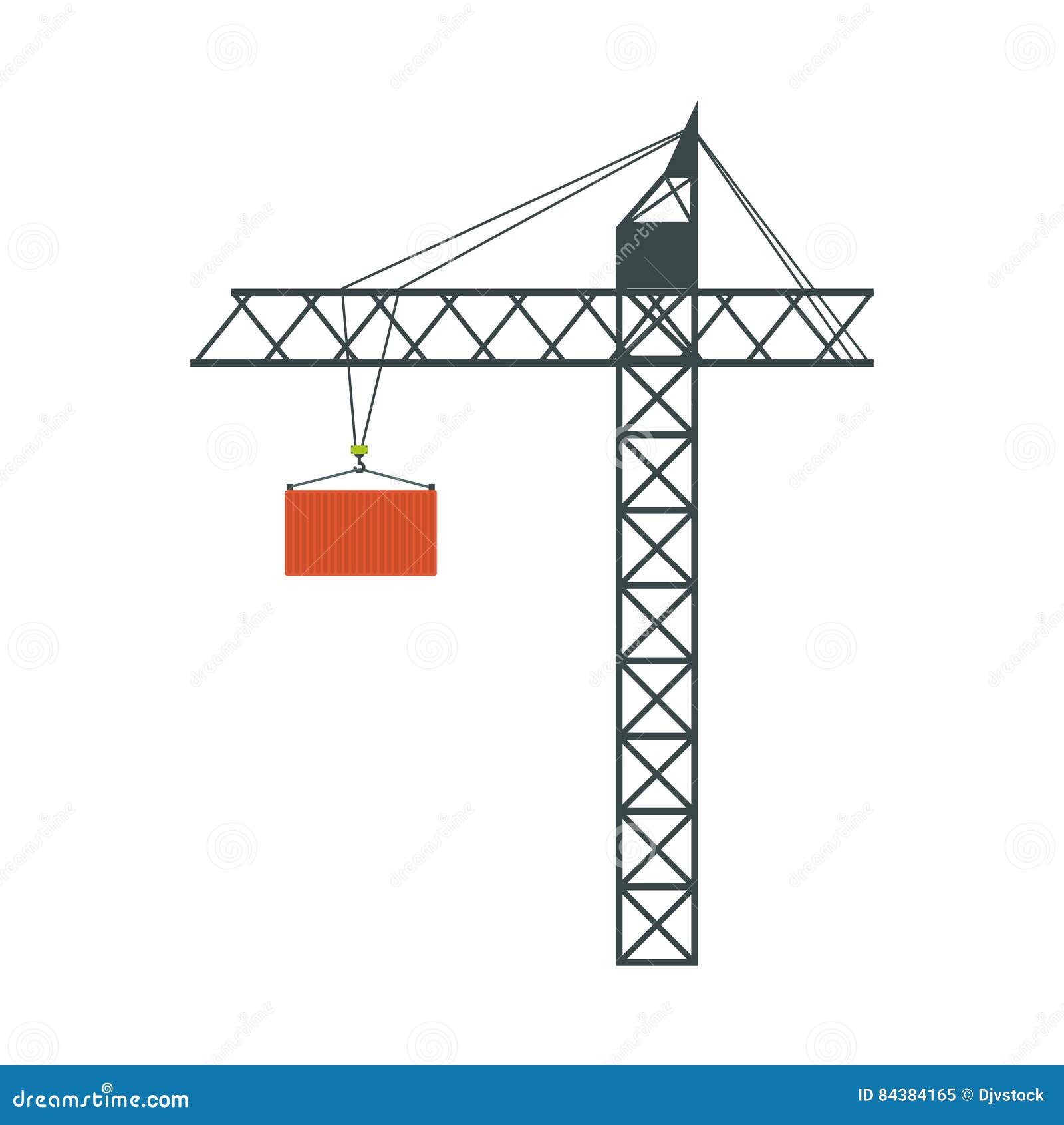 Crane machine icon stock illustration. Illustration of metal - 84384165