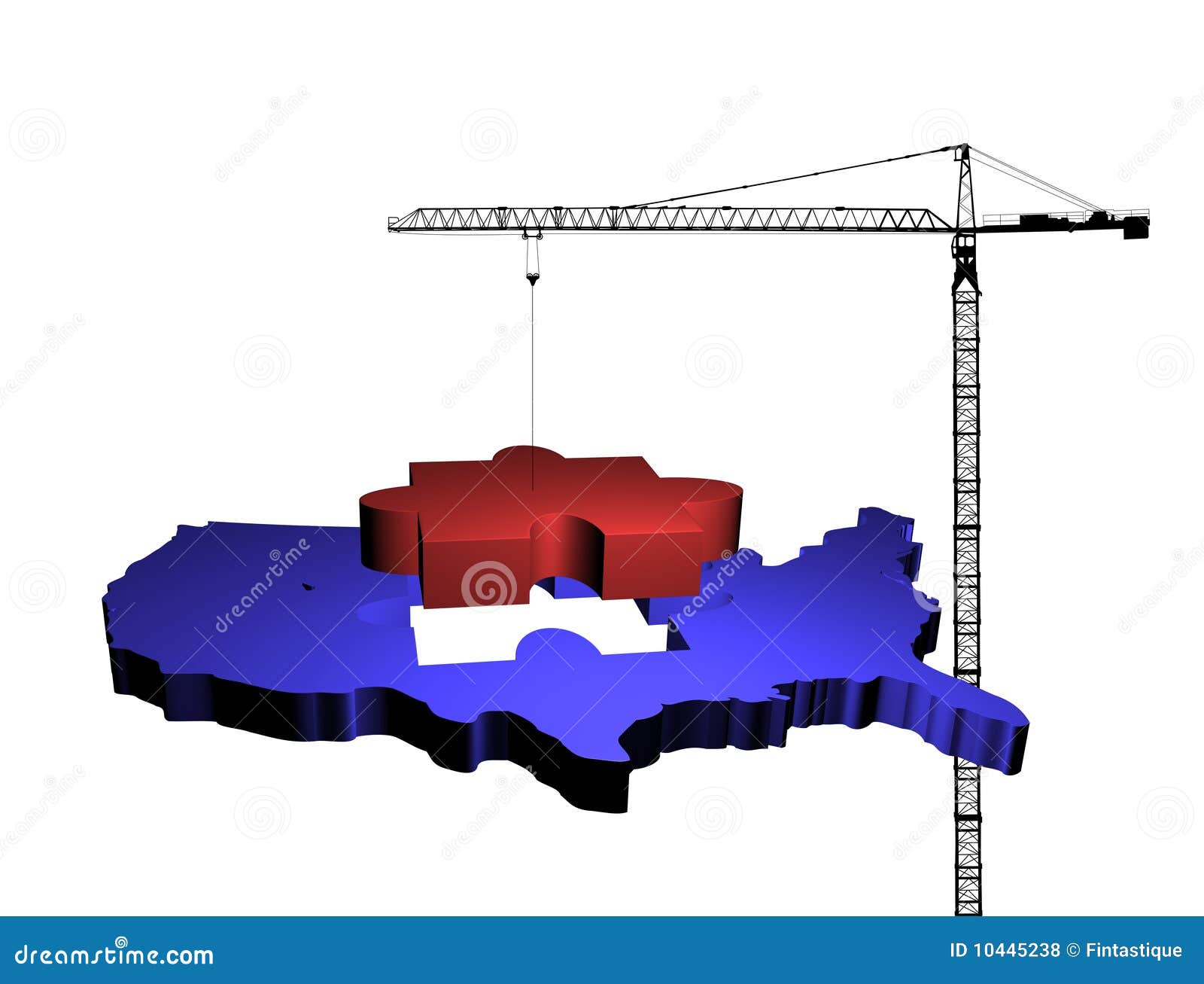 Crane and map of USA stock illustration. Illustration of abstract ...