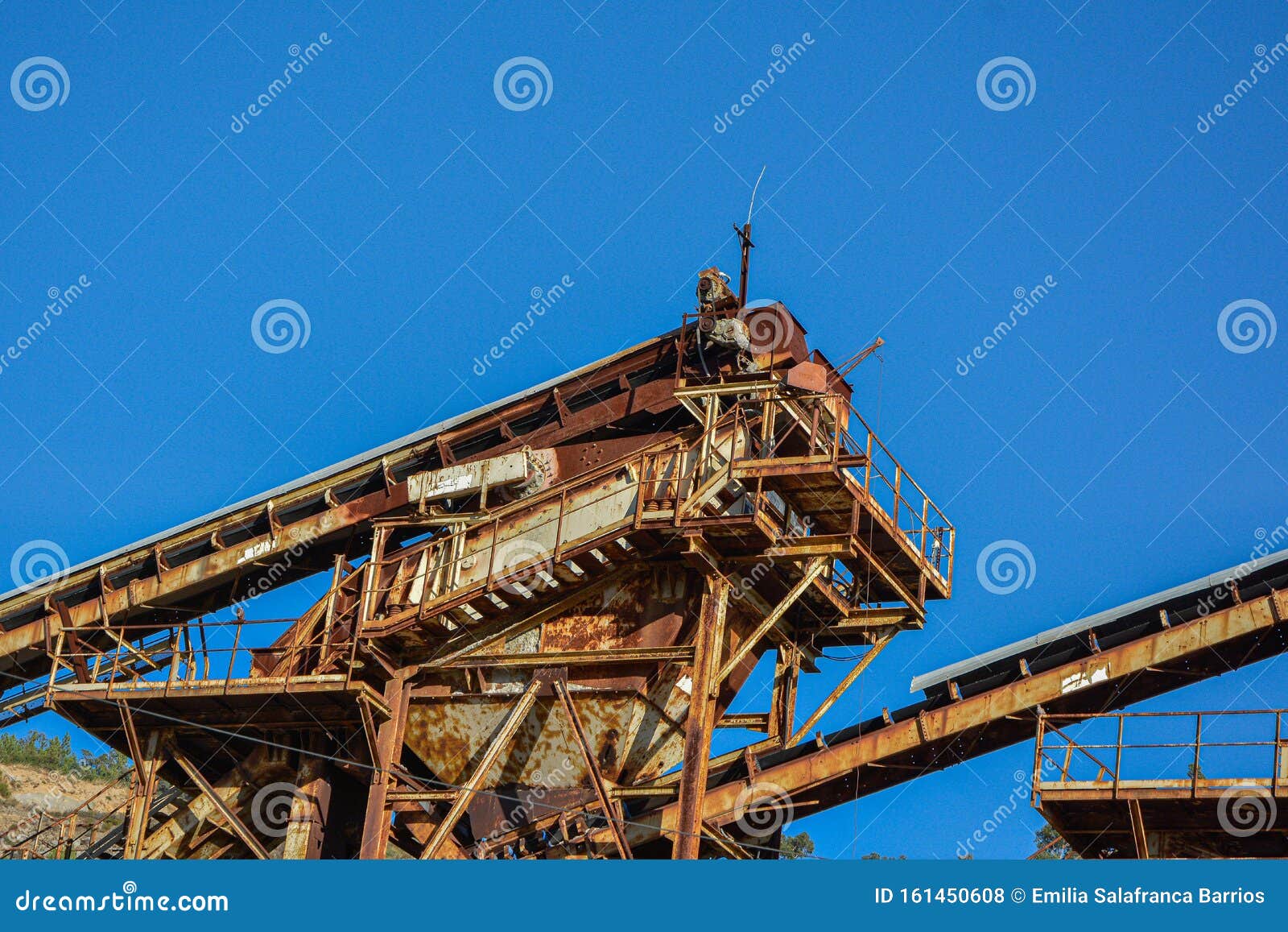 Marble Site with Crane Working Stock Photo - Image of blast ...
