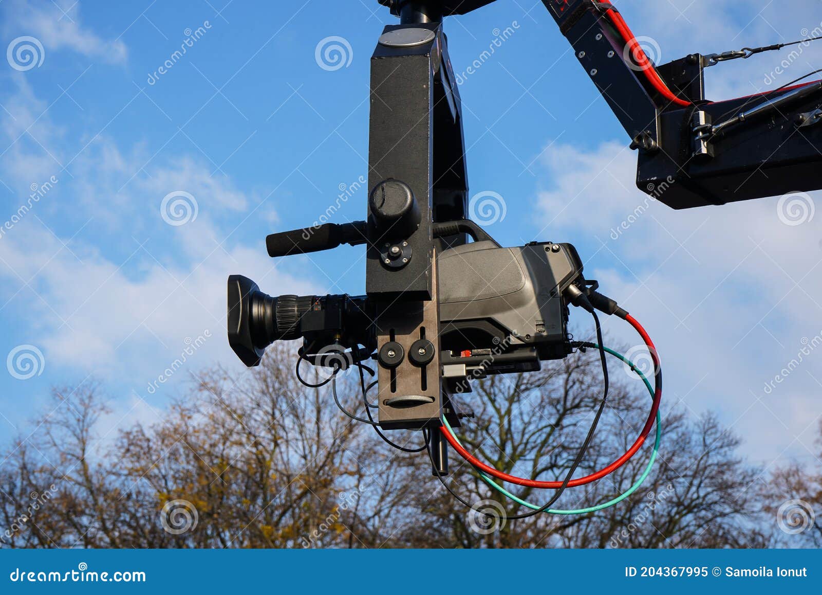 Crane-mounted Video Camera, Crane Filming, Live Broadcast Stock Image ...