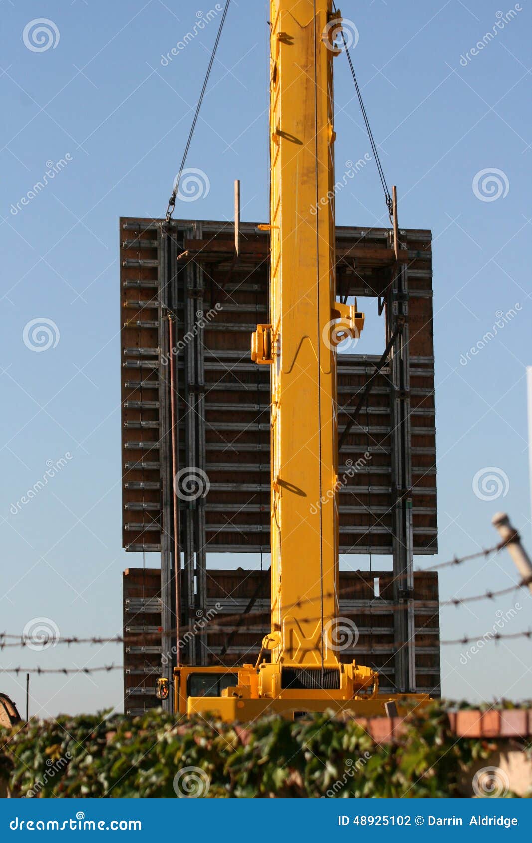 Crane Moving A Shipping Container To A Storage Platform. Royalty-Free ...