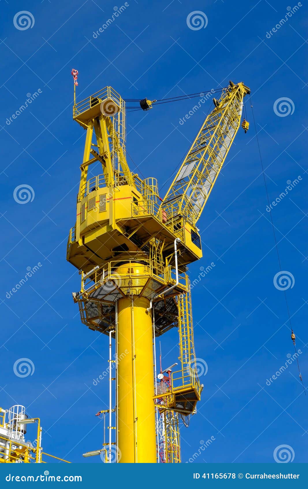 Crane Operation on the Platform, Transfer Cargo or Heavy Lift on Work ...