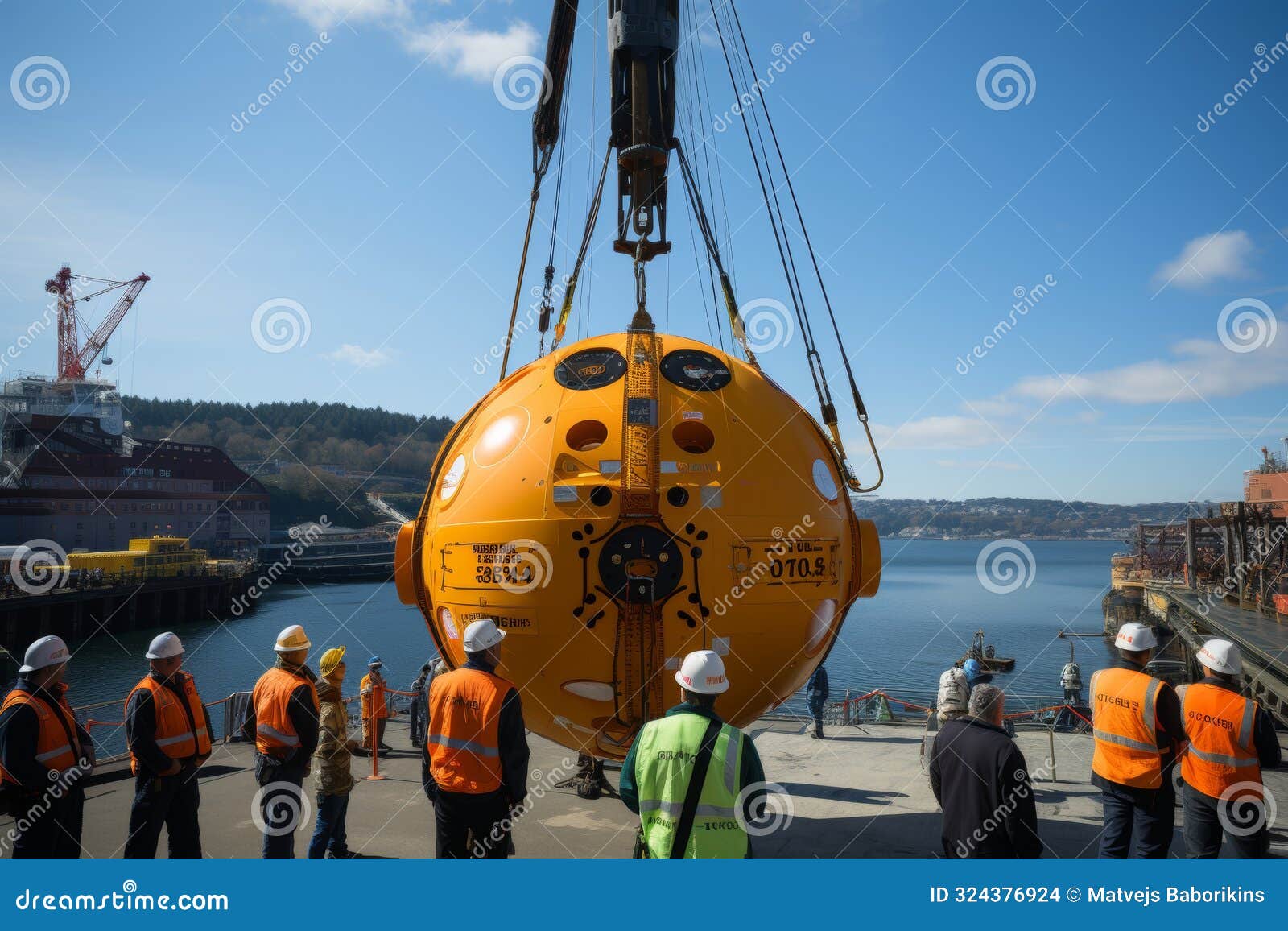 Crane Operator Lifting Cargo on Ship at Sea for Crucial and Essential ...