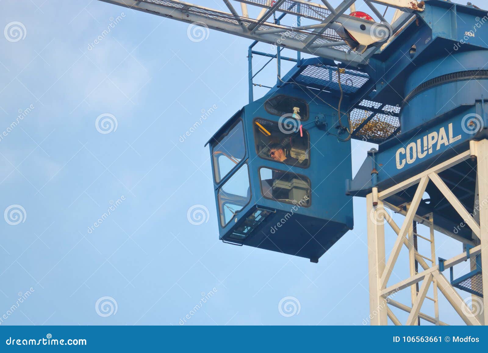 Crane Operator Working at Construction Site Editorial Photo - Image of ...