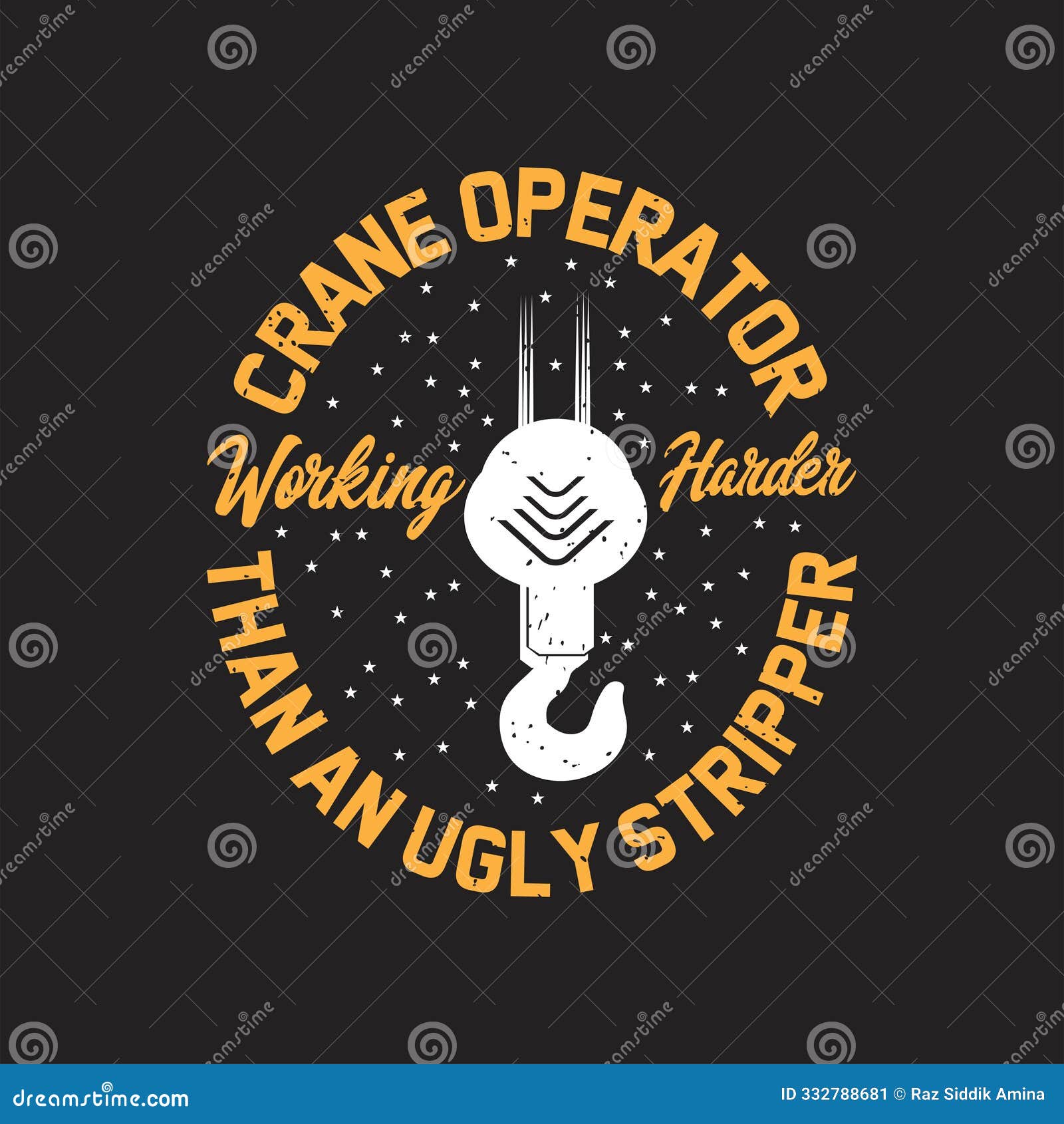 Crane Operator Working Harder. Crane Operator Design Stock Illustration ...