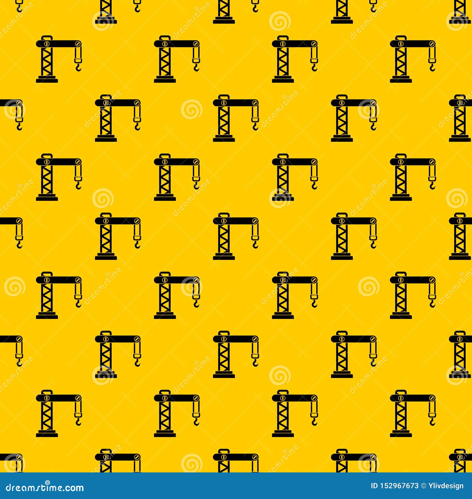Crane pattern vector stock vector. Illustration of industrial - 152967673