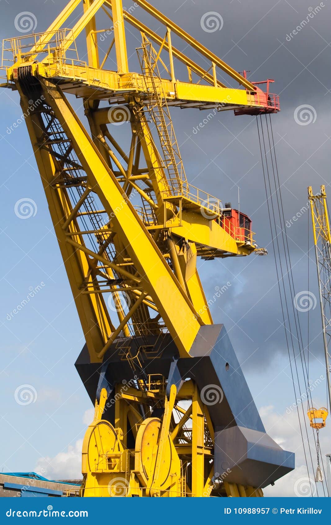 Crane in a port stock image. Image of crane, business - 10988957