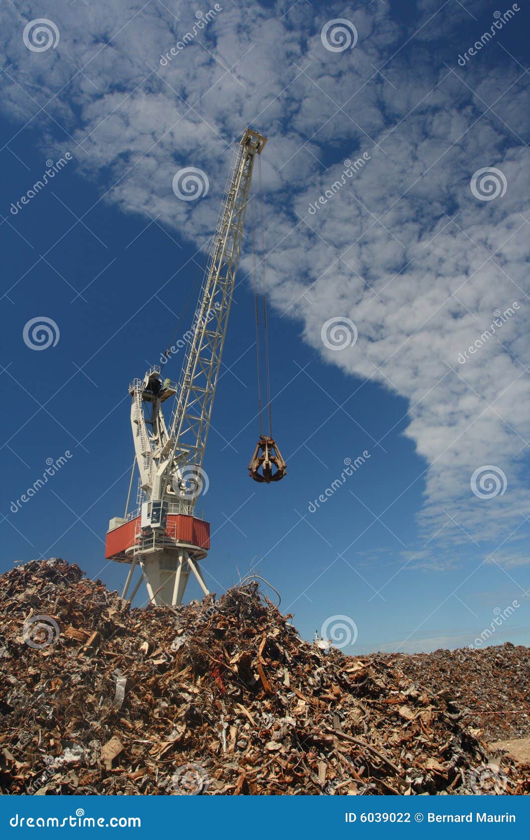 Crane and scrap stock photo. Image of plastic, broken - 6039022