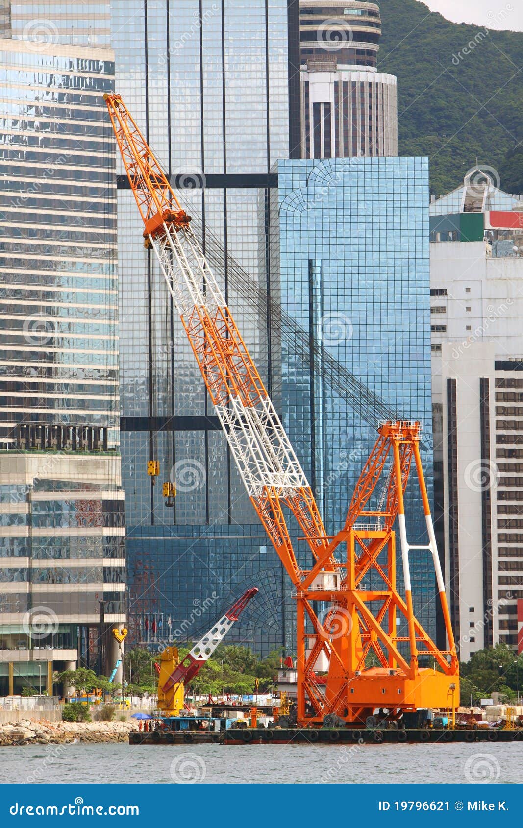 Crane Vessel stock image. Image of carrier, ocean, orange - 19796621