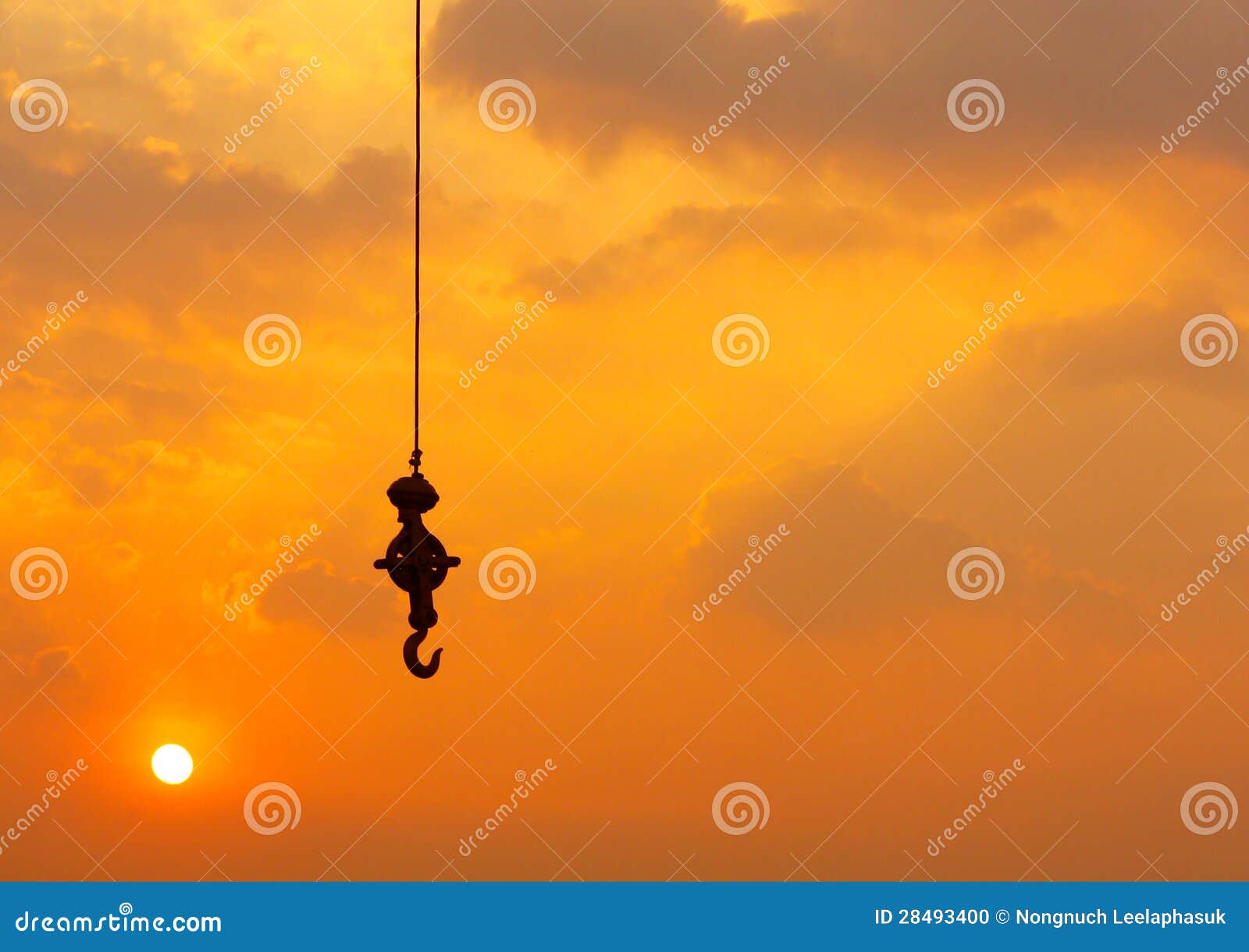Crane silhouette at sunset stock photo. Image of dusk - 28493400