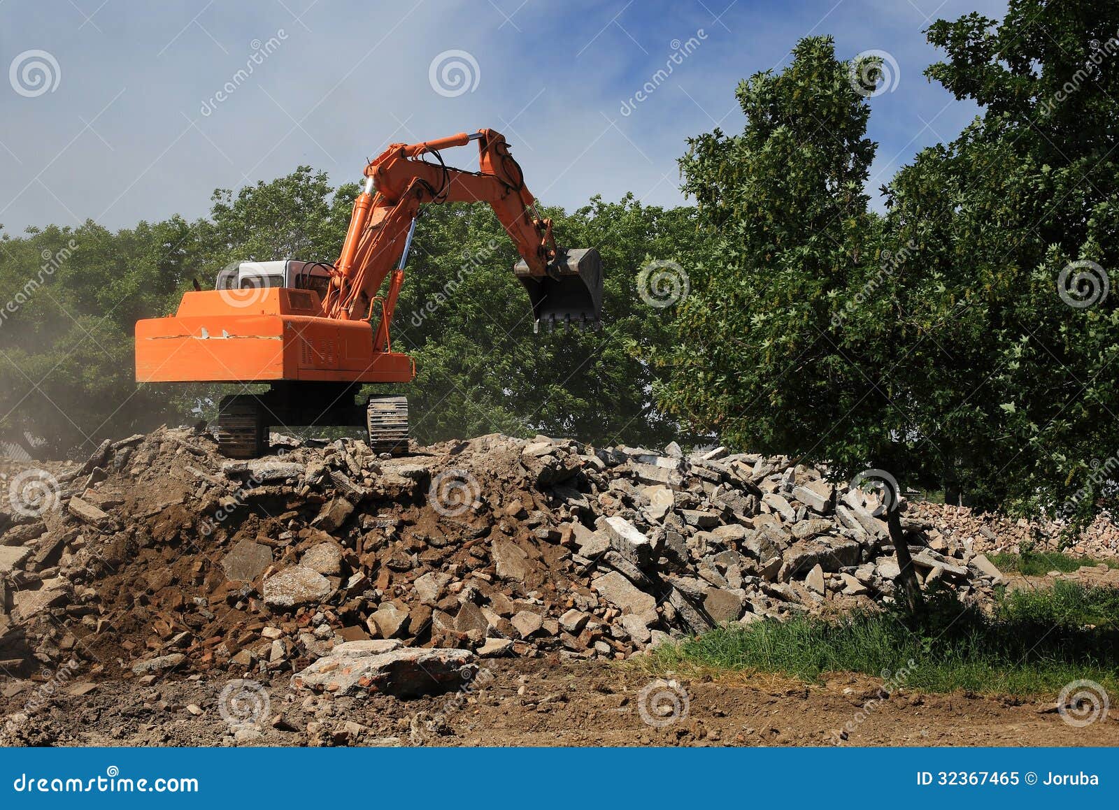 Crane stock image. Image of dismantling, dust, chop, mound - 32367465
