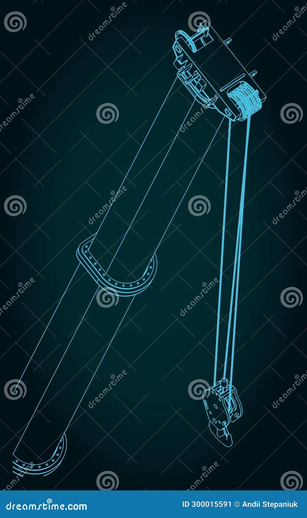 Crane Telescopic Boom Close Up Illustration Stock Illustration ...