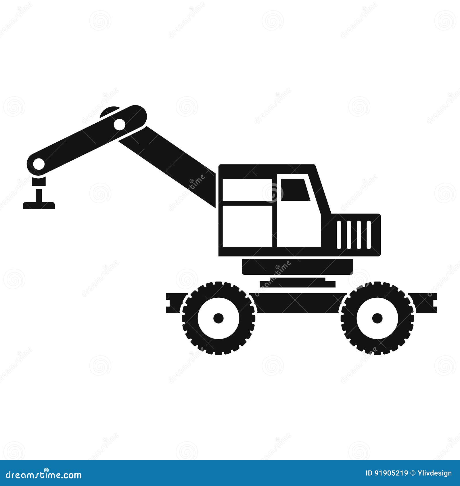 Crane truck icon simple stock vector. Illustration of activity - 91905219