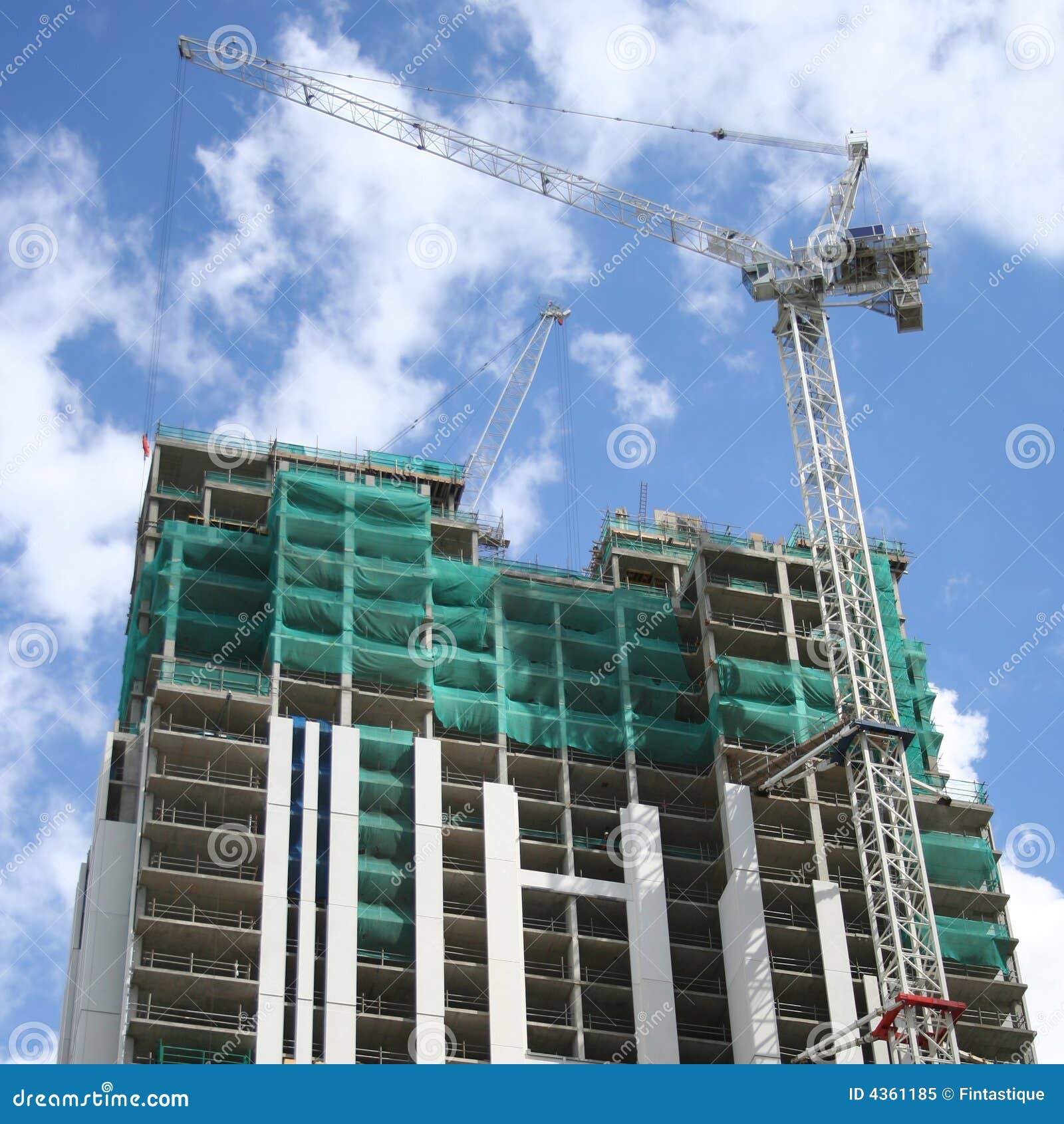 Crane and Unfinished Building Stock Image - Image of construction ...