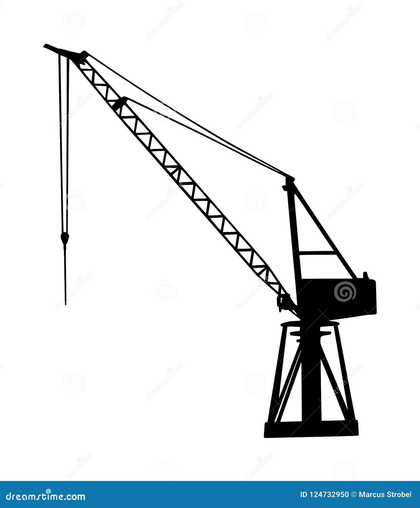 Crane vector graphic stock vector. Illustration of metal - 124732950