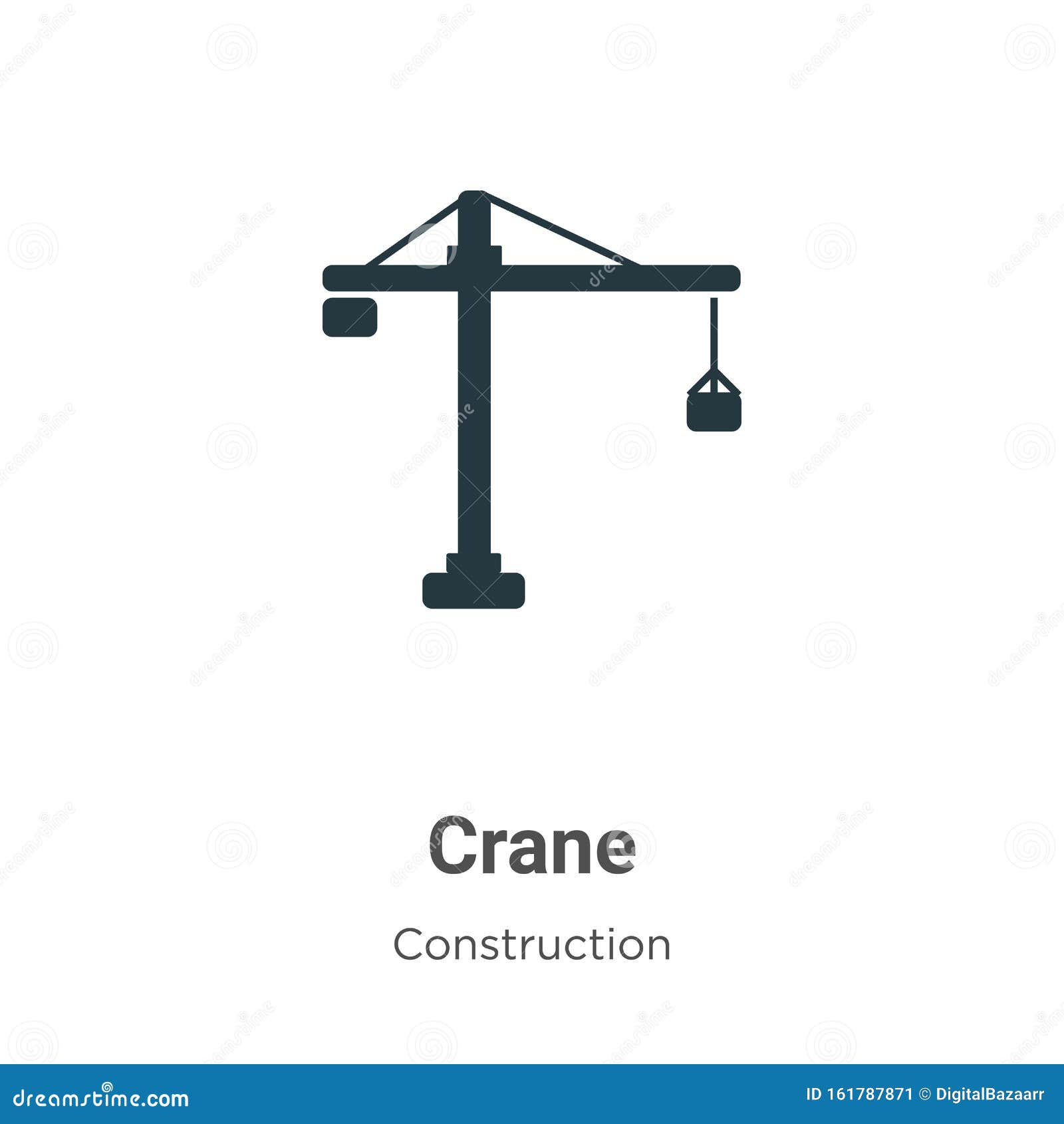 Crane Vector Icon on White Background. Flat Vector Crane Icon Symbol ...