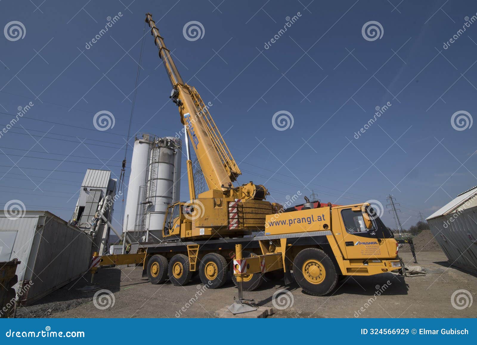 Crane Vehicle in the Construction Work Editorial Stock Image - Image of ...