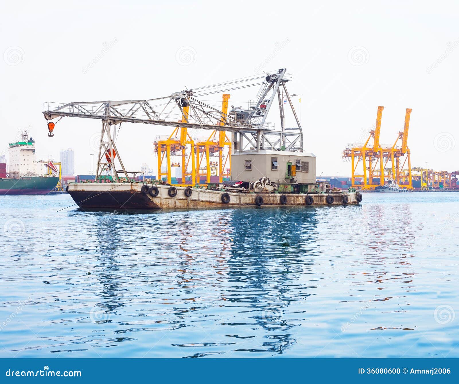 Crane vessel stock photo. Image of business, maritine - 36080600