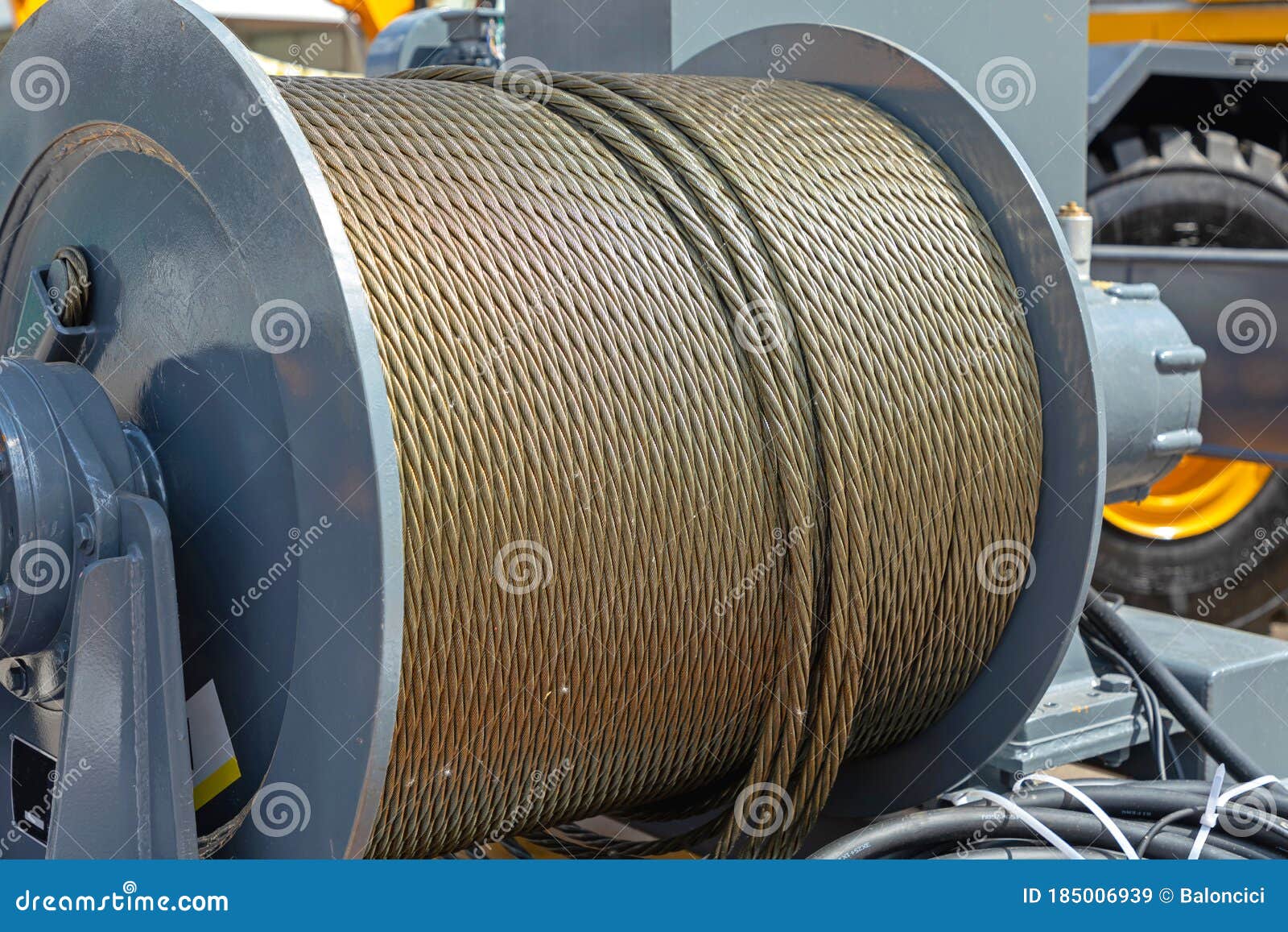 Crane Wire Reel stock image. Image of long, equipment - 185006939