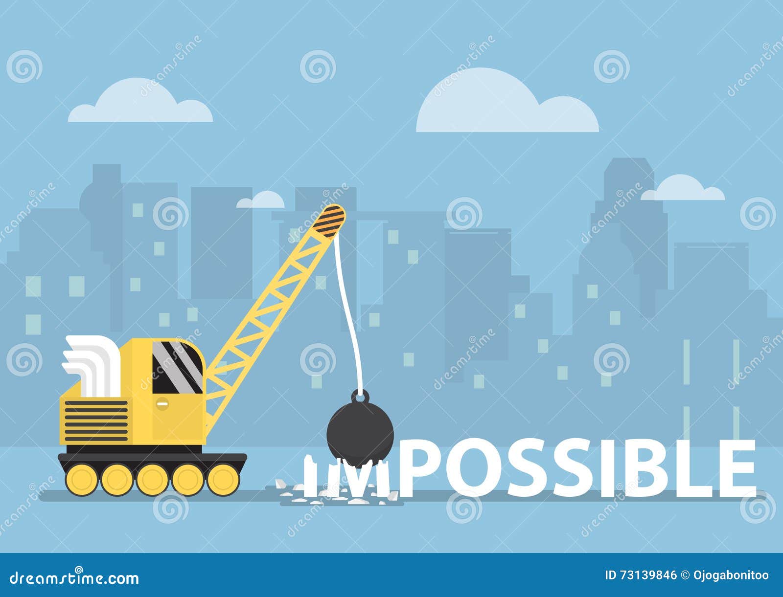 Making The Impossible Possible Cartoon Vector | CartoonDealer.com #30410399