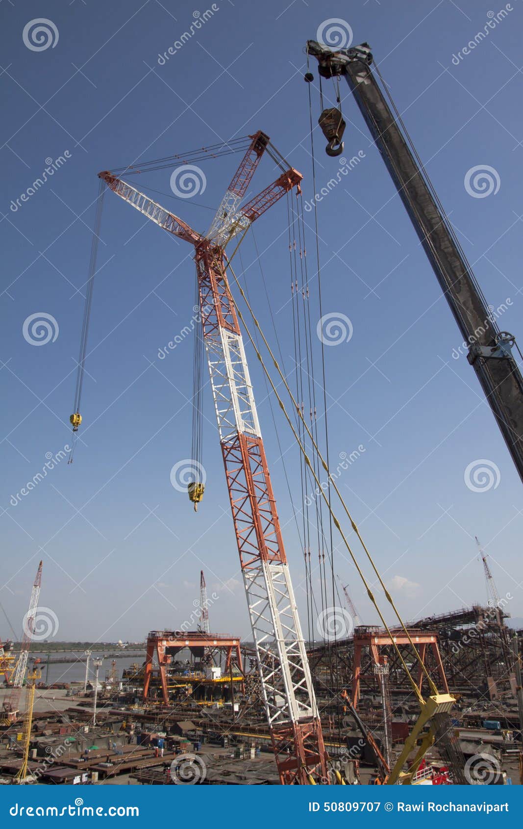 Crane. stock image. Image of power, offshore, platform - 50809707