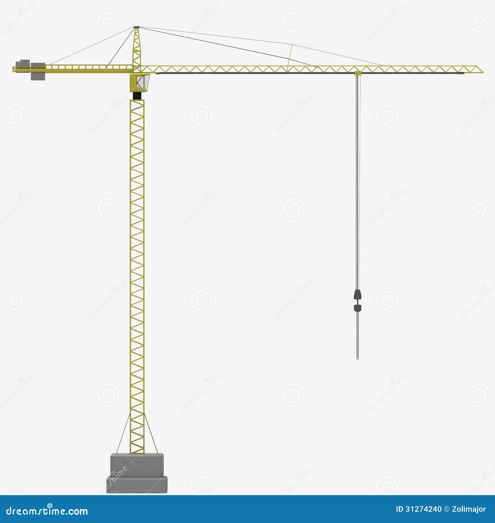 Crane stock illustration. Illustration of white, machine - 31274240