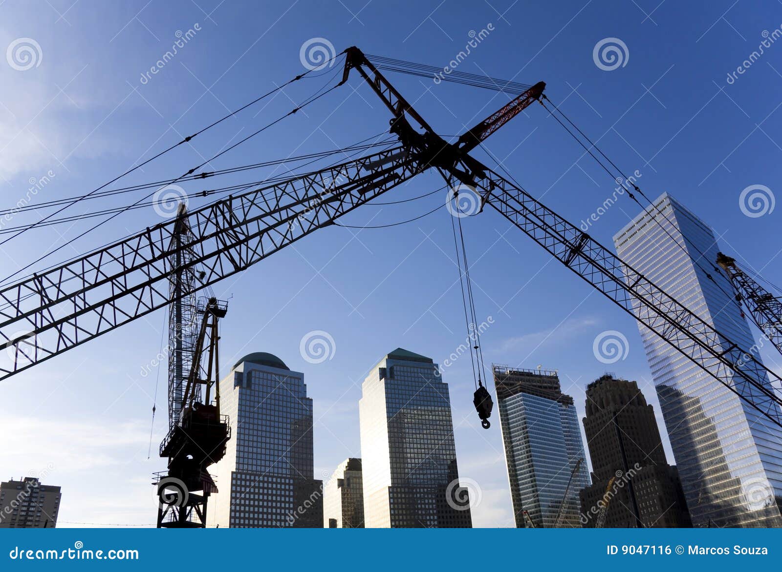 Cranes stock photo. Image of build, crane, skyscraper - 9047116