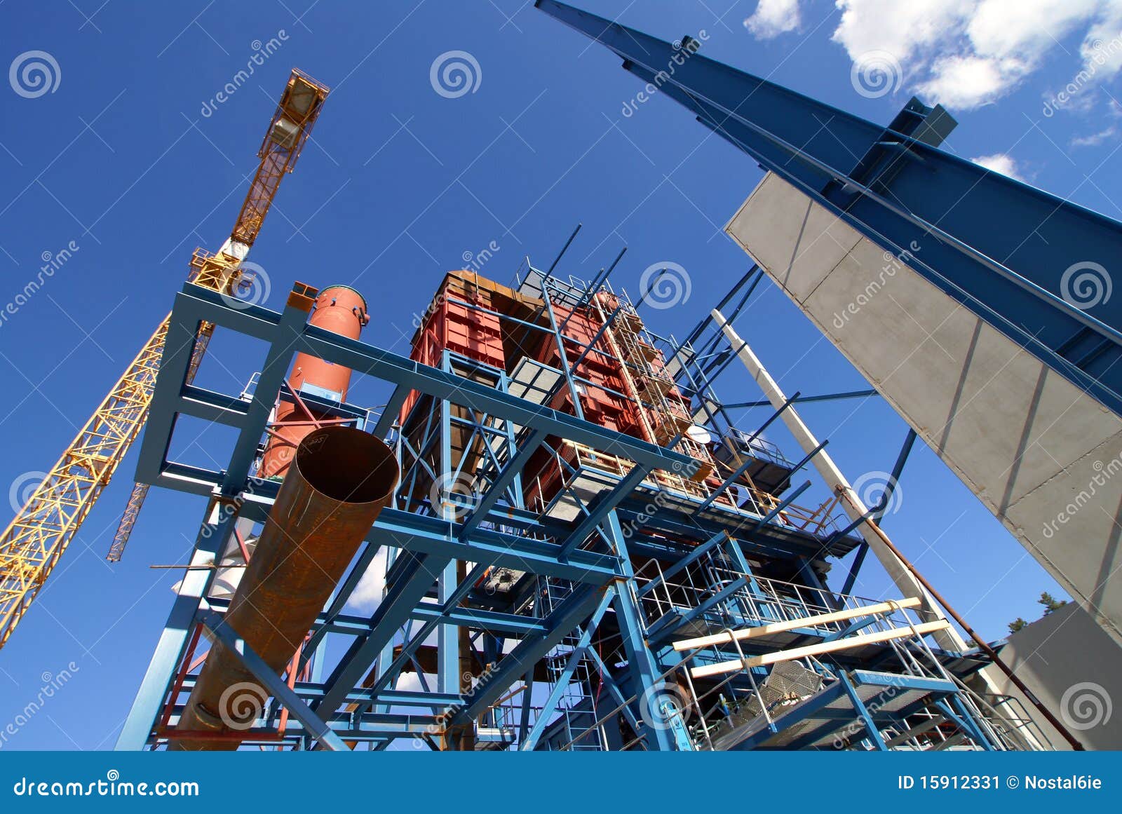 Cranes Beams Construction Industrial Factory Stock Image - Image of ...